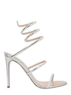 Rene Caovilla Cleo Spiral High Heel Sandals - Silver