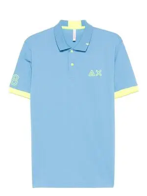 SUN 68 Polo Shirt With Logo - Blue