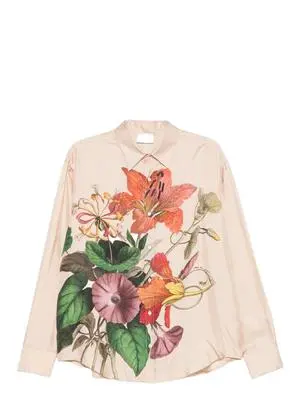 PIERRE-LOUIS MASCIA Printed Silk Shirt - White