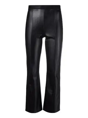 Wolford Jenna High Waisted Bootcut Cropped Trousers - Black