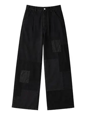 Comme Des Garçons Spliced Canvas Trousers - Black
