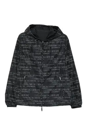 Emporio Armani Nylon Bomber Jacket - Blue