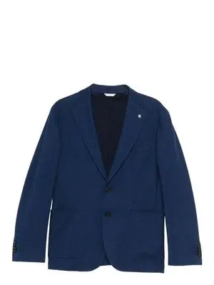 MANUEL RITZ Single-breasted Jacket - Blue