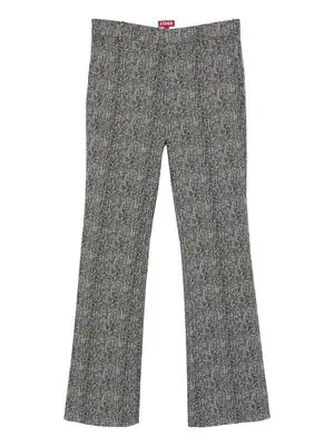 Staud Kat Herringbone Slub Texture Trousers - Multi