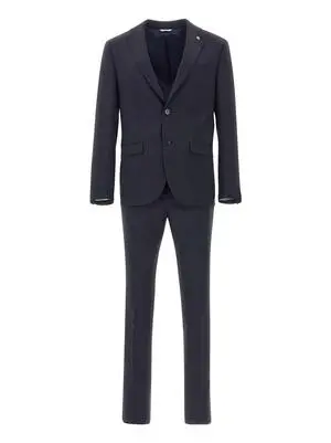 MANUEL RITZ Tailored Suit With Straight Trousers - Blue