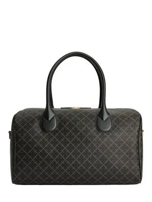 BY MALENE BIRGER By Malene Birger Lullu Small Travel Bag With Signature Flower Motif Dark Chokolate
