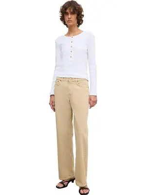 HOUSE OF DAGMAR Cropped Denim - Beige