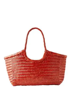 Dragon Diffusion Nantucket Woven Leather Tote - Red