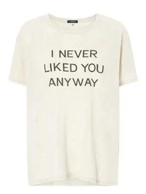 R13 Printed Cotton And Cashmere-blend T-shirt - Neutrals