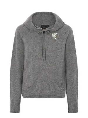 Simone Rocha Embellished Knitted Cashmere Hoodie - Multi