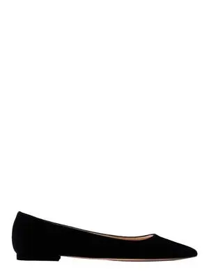 GIANVITO ROSSI Velvet Ballet Flats - Black