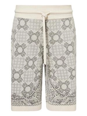 Amiri Ma Quad Check Mesh Knit Shorts - Alabaster