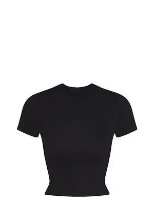 NIKESKIMS Nike Skims Matte Corset Cropped Studio Top - Obsidian