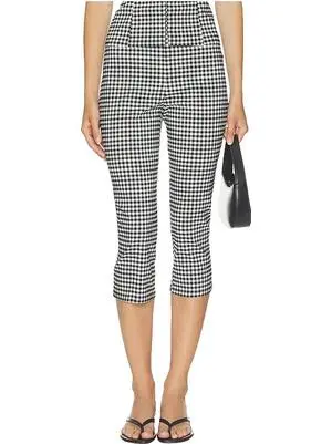 Lpa Gigi Capri Trousers In Gingham Check - Multi