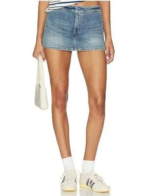 Alice + Olivia Bayley Denim Skort - Blue