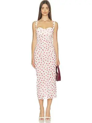 Lpa Carla Midi Dress In Polka Dots - Multi
