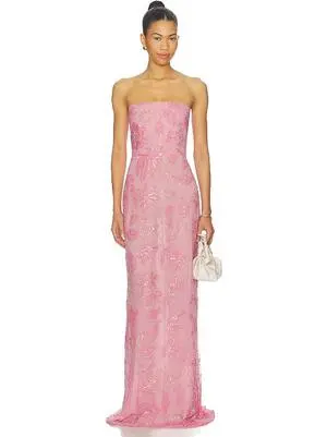 SAU LEE Embellished Maxi Dress - Pink