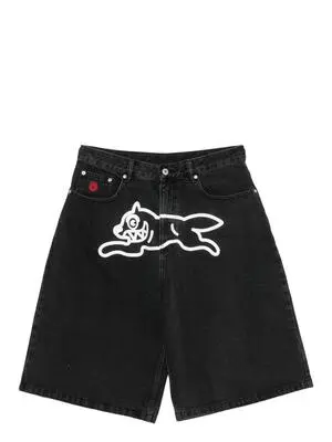 ICECREAM Denim Cargo Shorts - Black