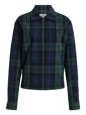 JW Anderson Plaid Zipped Cotton Jacket - Print
