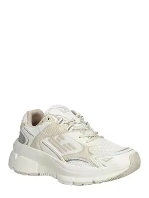 EA7 Logo Detail Lace-up Sneakers - Neutrals
