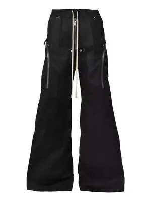 Rick Owens Drawstring Trousers With Zip Detail - Black