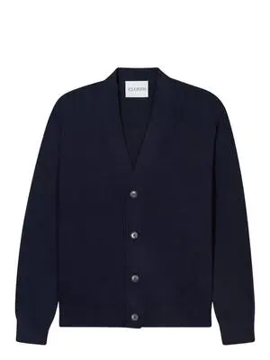 Closed V-neck Cardigan - Blue