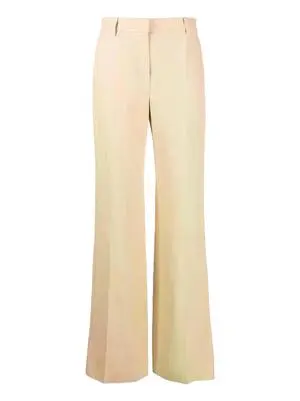 Alberta Ferretti High-waisted Straight-leg Trousers - Neutrals