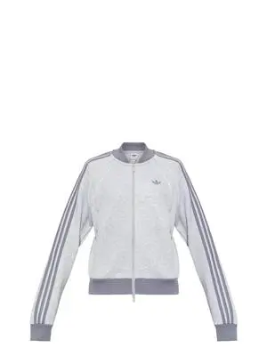 Adidas Embroidered Stripe Detail Sweater - Grey
