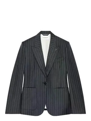 Givenchy Pinstriped Peak-lapel Blazer - Grey