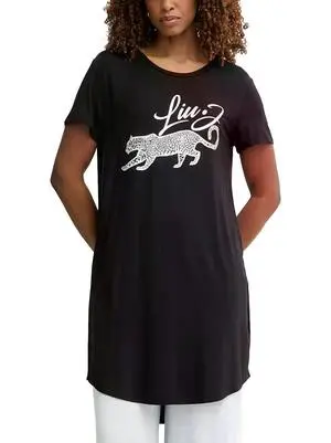 Liu Jo Logo-print Rhinestone-embellished Mini Dress - Black