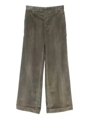 Brunello Cucinelli Corduroy Wide-leg Trousers - Green