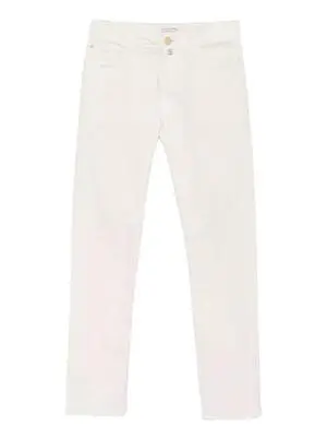 Jacob Cohen Jacob Cohën Bard Logo-Patch Cotton Trousers Neutrals