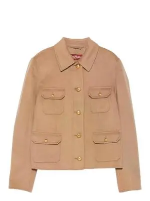 Max Mara Max Mara Camel Brown Single-Breasted Utility Jacket Neutrals