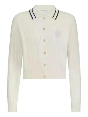 Brunello Cucinelli Cashmere Cable-knit Polo Shirt - Neutrals