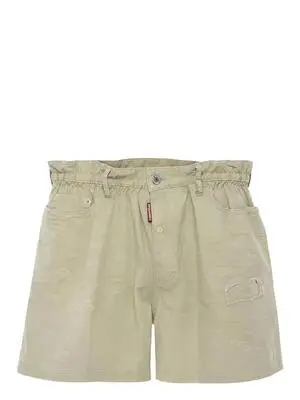 Dsquared2 Beige Cotton Distressed Shorts - Neutrals