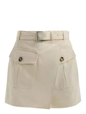Proenza Schouler Belted Wrap Shorts - Neutrals