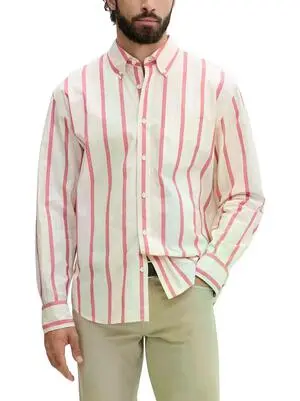 Gant Vertical-stripe Button-down Shirt - Neutrals
