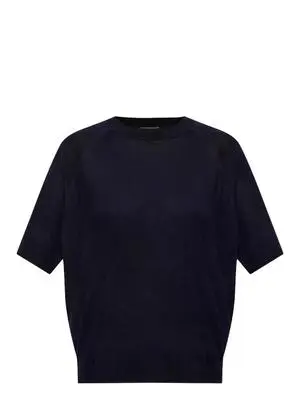Moncler Wool Raglan Sleeve T-shirt - Blue