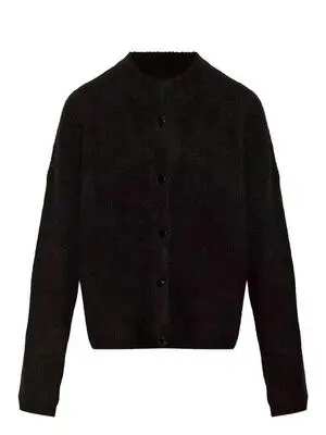 GESTUZ Button-up High Neck Cardigan - Brown