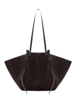 Yuzefi Mochi Pleated Shoulder Bag - Brown