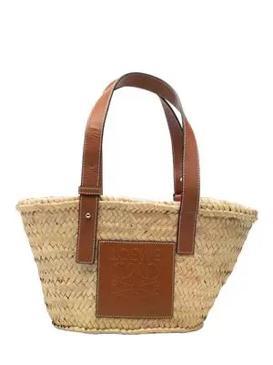 Loewe Raffia Anagram Basket Tote Bag - Neutrals