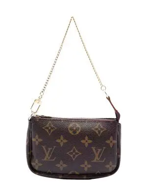 LOUIS VUITTON 2008 Monogram Mini Pochette Accessoires Handbag - Brown