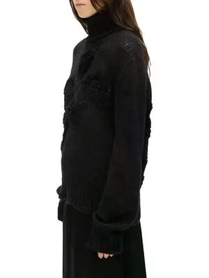 ANN DEMEULEMEESTER Fransina Turtleneck Sweater - Black