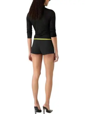 Casablanca Logo-plaque Belted Shorts - Black