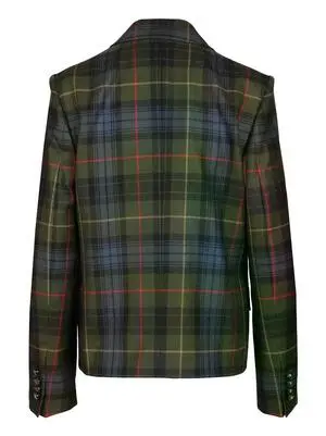 Etro Macro-check Boxy Blazer - Green