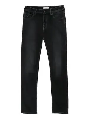 Jacob Cohen Logo Patch Slim-fit Jeans - Black