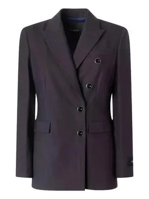 Pinko Double-breasted Pinstripe Blazer - Blue