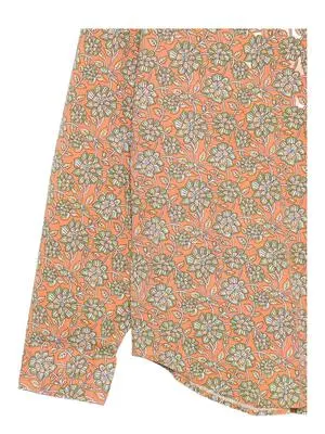 MANUEL RITZ Floral-print Long-sleeve Shirt - Orange