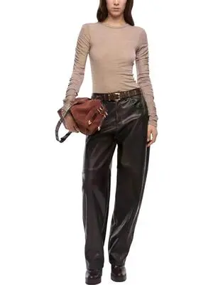 PINKO Ruched Long-Sleeve Top