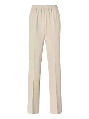Pinko Elasticated Waist Pressed Crease Trousers - Neutrals